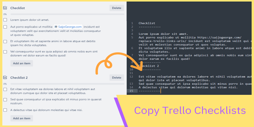 Copy Trello Checklist - Saijo George
